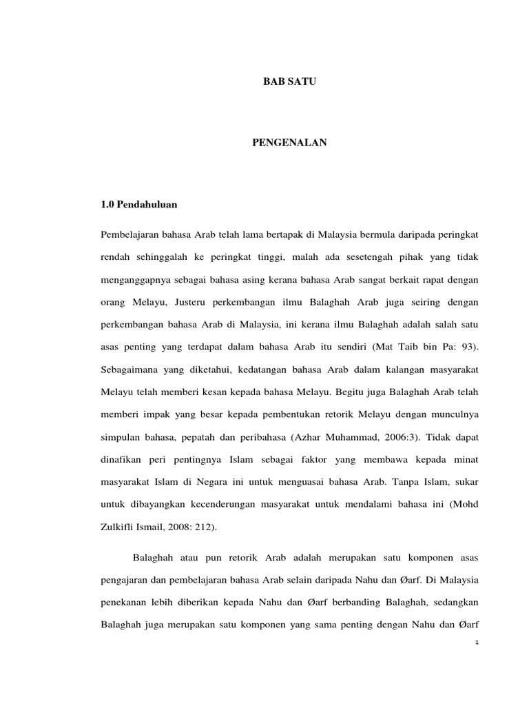 Contoh Fyp Dalam Bm | PDF