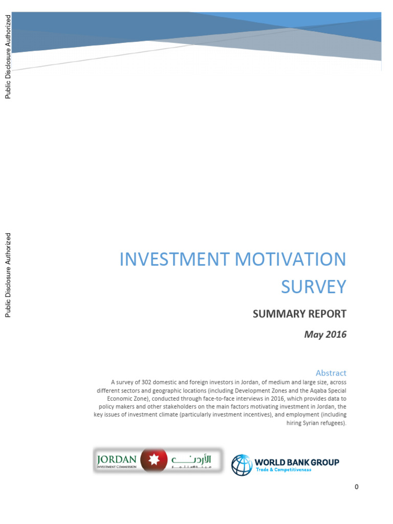 Investment Motivation Survey | PDF | Foreign Direct Investment | Investing