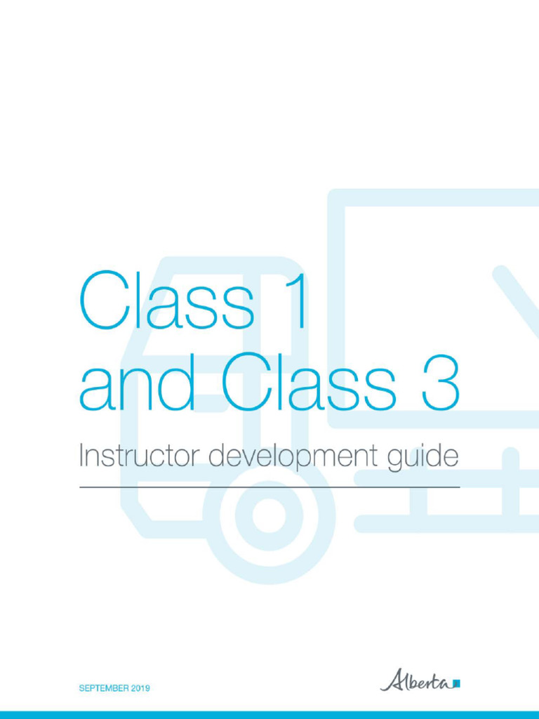 Trans Class 1 Class 3 Instructor Development Guide 2019 09 | PDF ...