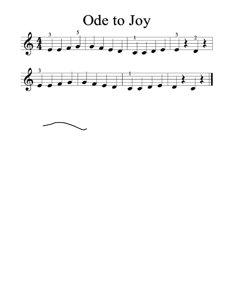 Ode To Joy Sheet Music Two Staves | PDF