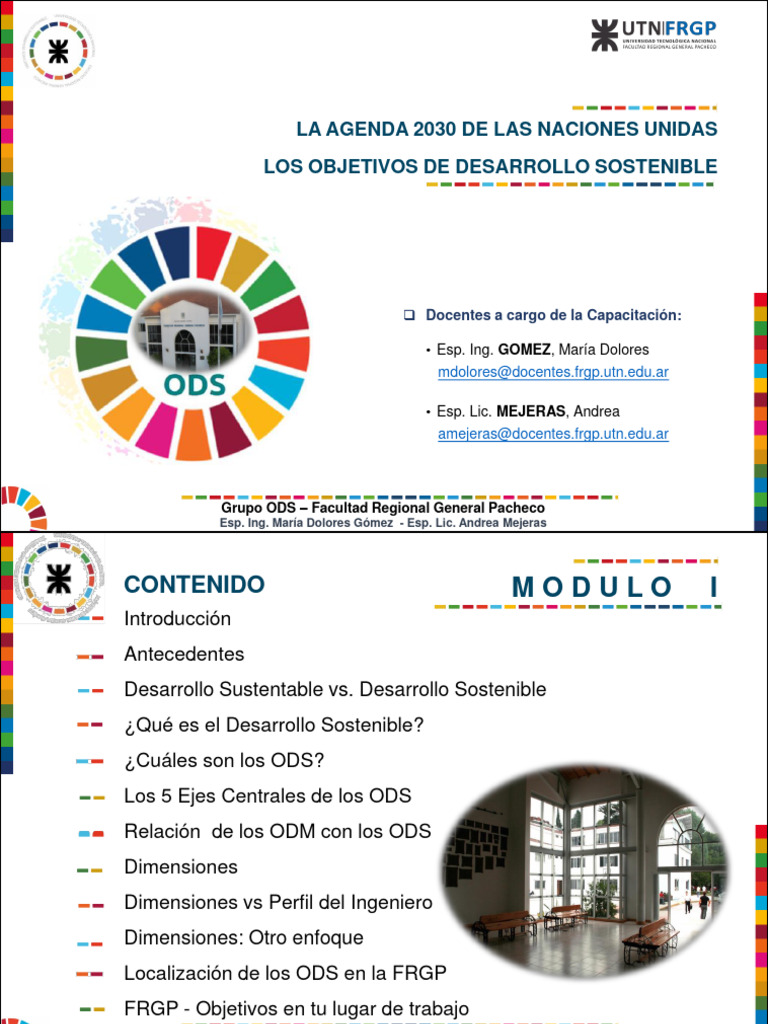 Modulo 1 - La Agenda 2030 y Los ODS | PDF | Desarrollo sostenible | Sustentabilidad