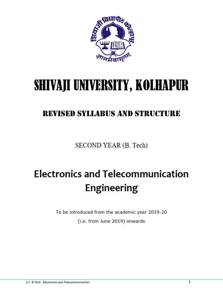 S.Y.B.Tech - Electronics and Telecommunication Engg.2019-20 | PDF | Frequency Modulation ...