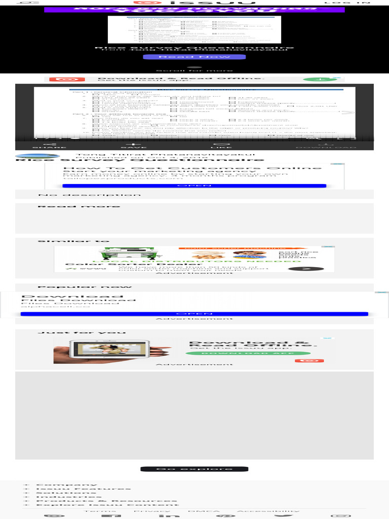 Rice Survey Questionnaire by Tong Titirat Phatana | PDF | Business | Computers