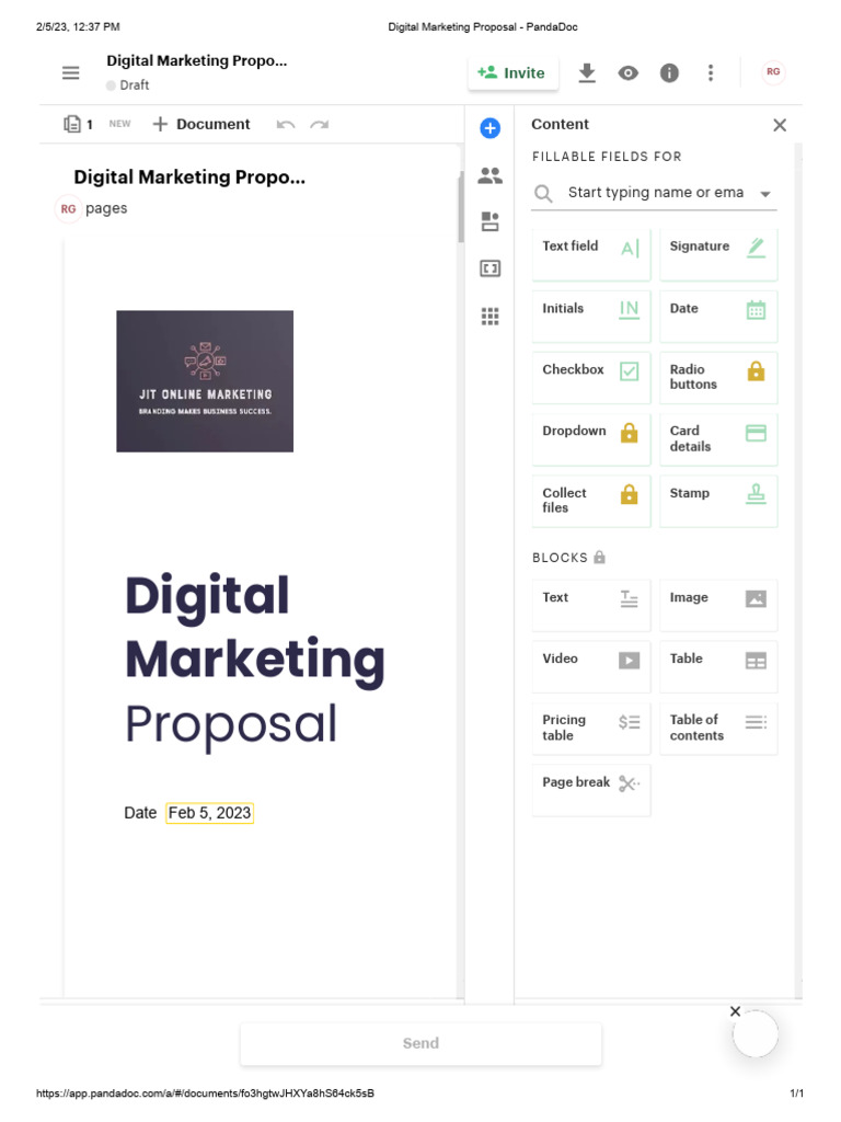 Digital Marketing Proposal - PandaDoc | PDF | Computing | Software