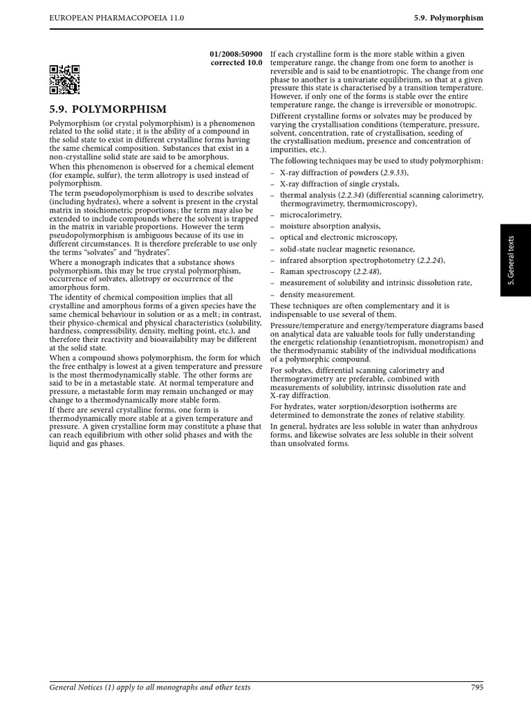 5.9. Polymorphism | PDF | Solubility | Amorphous Solid