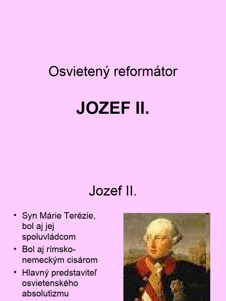 Osvietený reformátor - Jozef II. | PDF