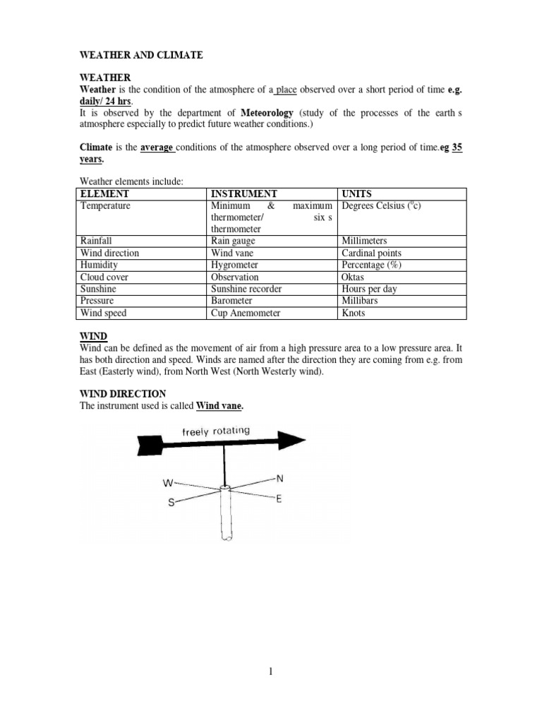 1 Weather | PDF | Precipitation | Cloud
