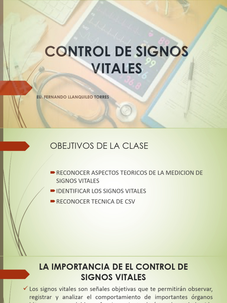 Control de Signos Vitales en Pacientes | PDF | Termorregulación | Biología