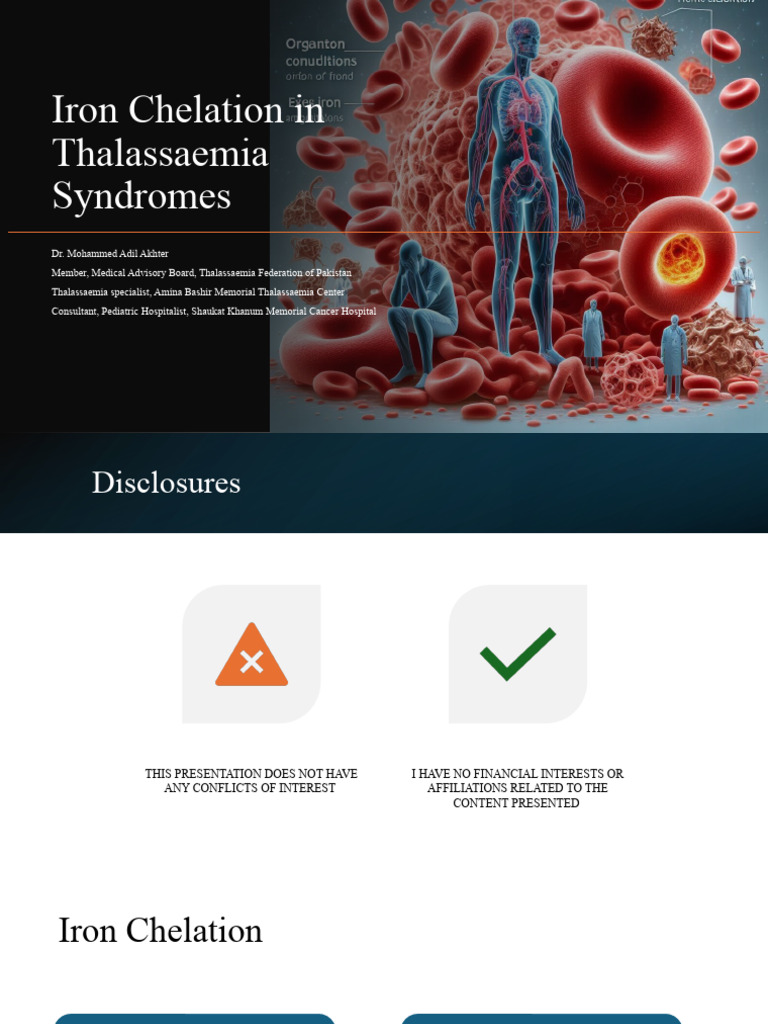 Iron Chelation in Thalassaemia Syndromes | PDF | Medical Specialties ...