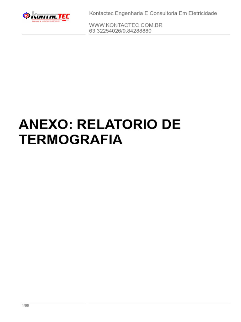 Relatorio Termografico Geral | Download grátis PDF | Física Aplicada e ...