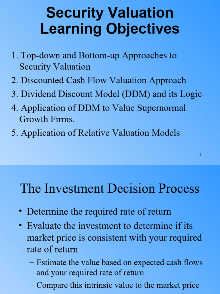 Valuation Models | PDF | Valuation (Finance) | Discounted Cash Flow