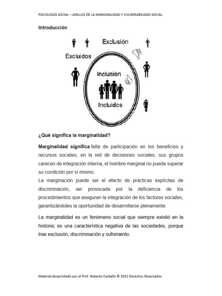 ANILLOS DE LA MARGINALIDAD | Descargar gratis PDF | Exclusión social ...