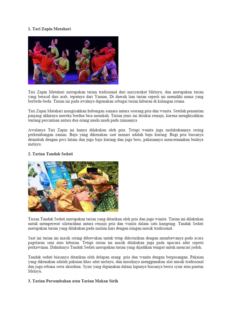 Alat Musik Dan Tarian Melayu Riau 8 Gambar | PDF