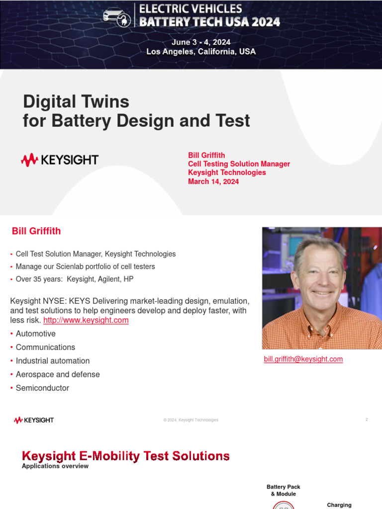 Bill Griffith - Keysight Technologies | PDF | Simulation | Electric Vehicle