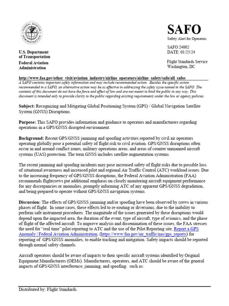 Faa Gps Gnss Warning Feb 2024 | PDF | Air Traffic Control | Global ...