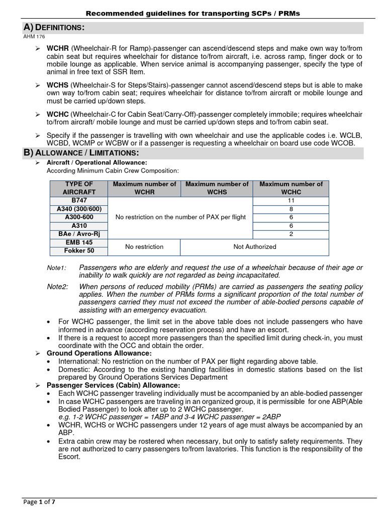 Recommended Guidelines For Transporting SCPs - PRMs (AutoRecovered ...