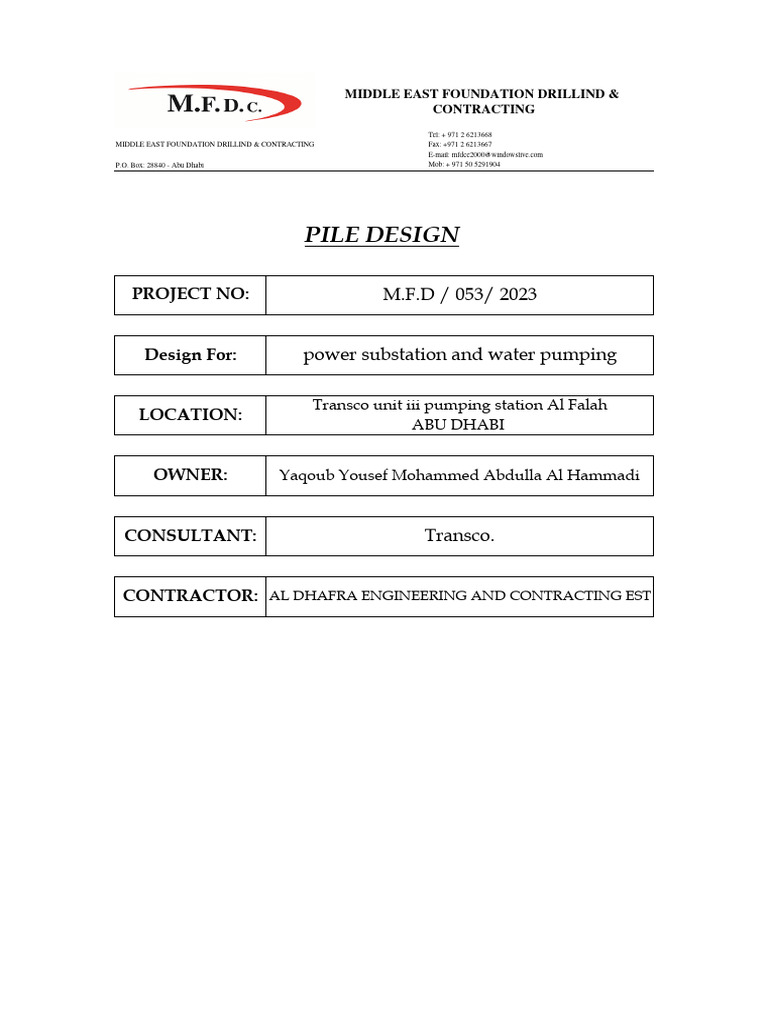 Pile Design | PDF | Deep Foundation | Bending