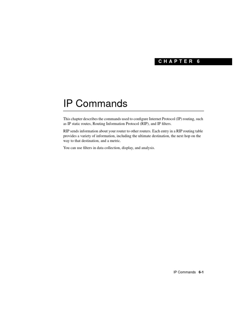 Cisco Router IP Command Guide | PDF | Ip Address | Port (Computer ...