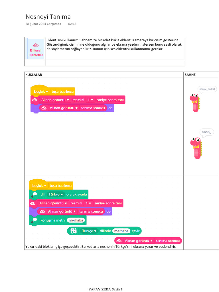 Yapay Zeka Kodlar | PDF