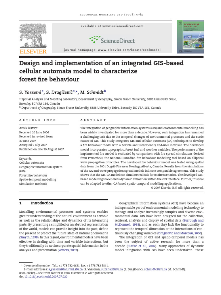 60dd4d3f1fc84a4a41a70c9d1f0915d2 | PDF | Geographic Information System | Simulation