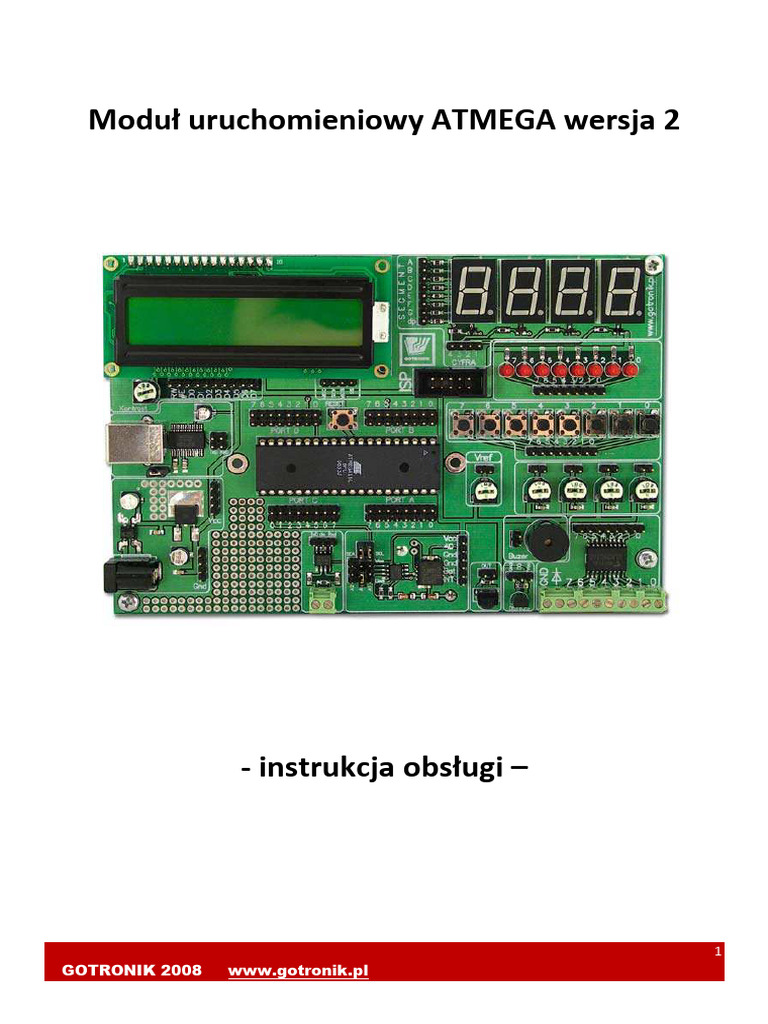 Modul Uruchomieniowy Gotronik ATmega32 | PDF