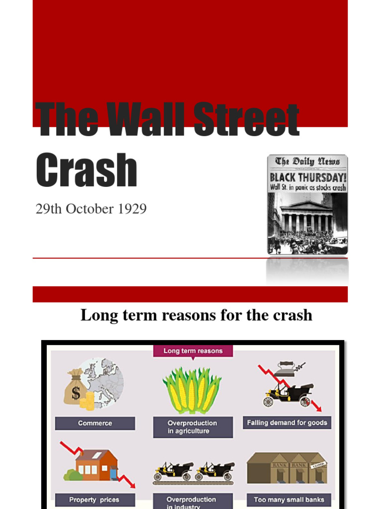 Wall Street Crash Explanation | PDF | Wall Street Crash Of 1929 ...