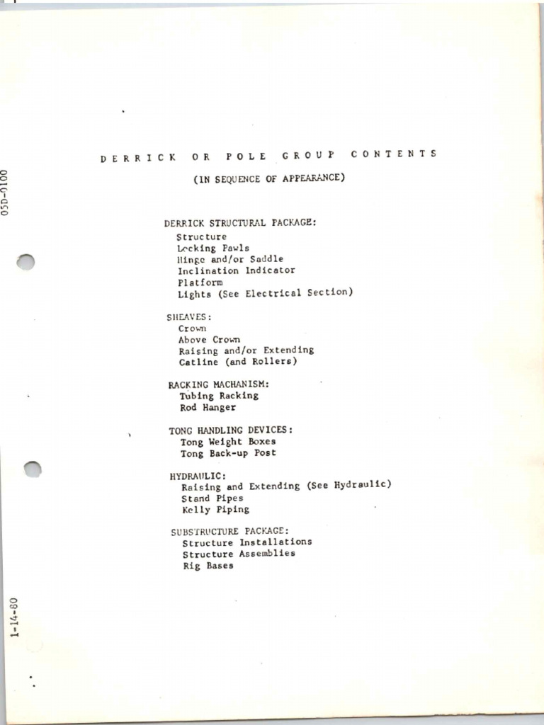 Derrick or Pole | PDF