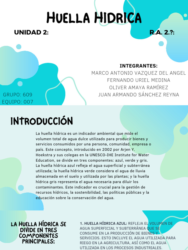 Huella Hídrica: Conceptos y Gestión | PDF | Agua | Agricultura