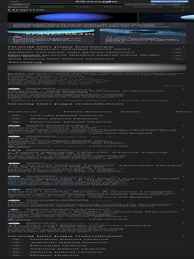 Planet Uranus - Penelusuran Google | PDF