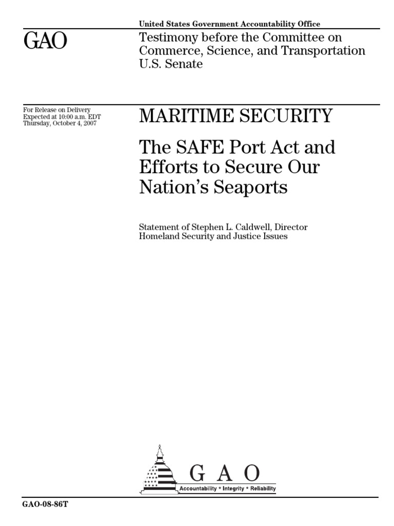 Port Security Act Highlights USA | PDF | U.S. Customs And Border ...