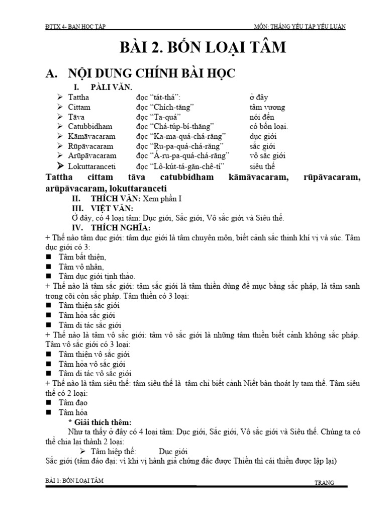 TPTYL Bai2 BonLoaiTam | PDF