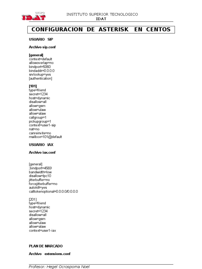 Asterisk Setup on CentOS Guide | PDF
