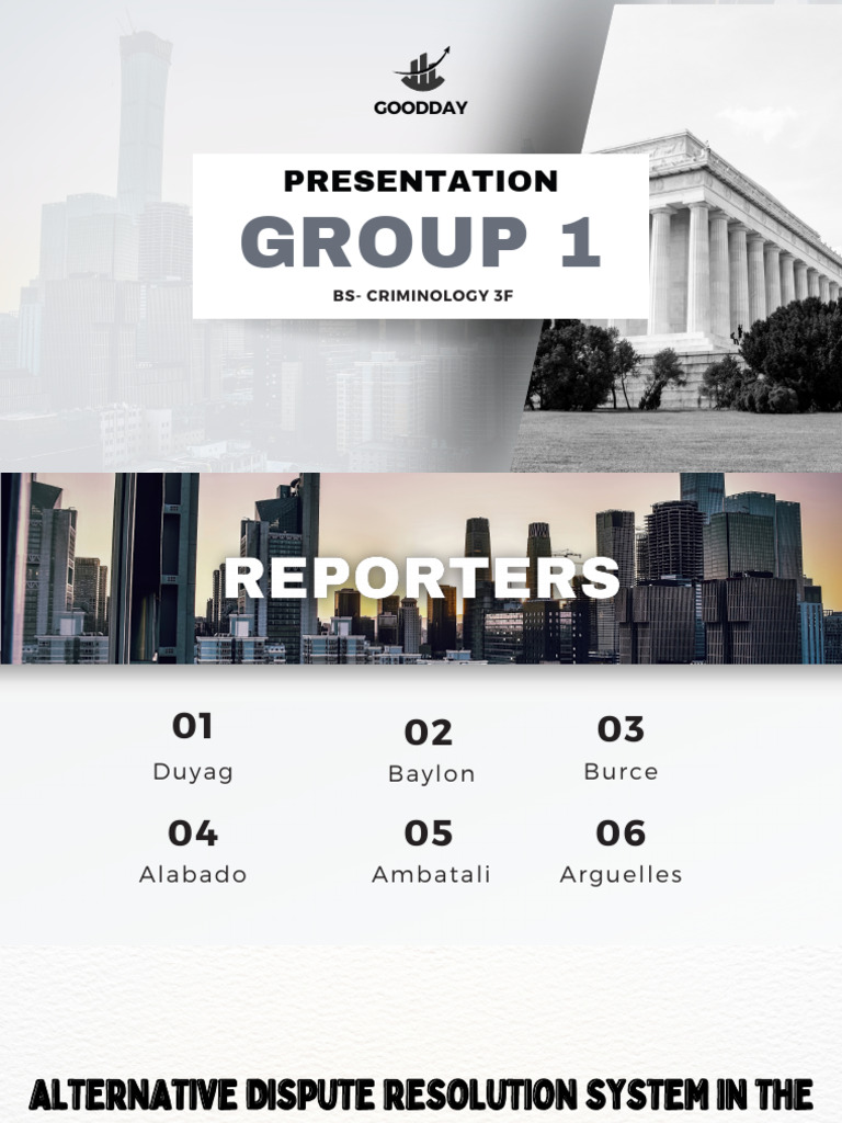 Group 1 Report 3F BS Criminology | PDF | Alternative Dispute Resolution ...