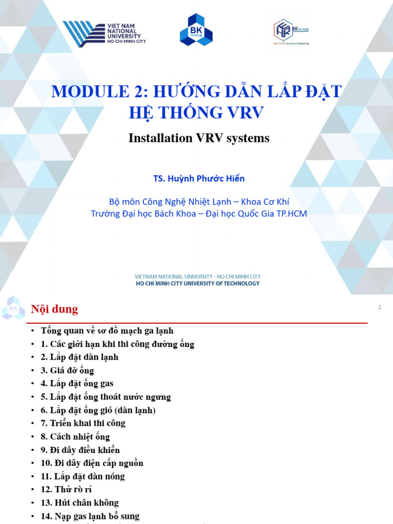 Hcmut - VRV Training - Module 2 | PDF
