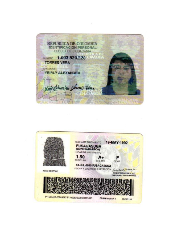 Cedula de Ciudadania | PDF