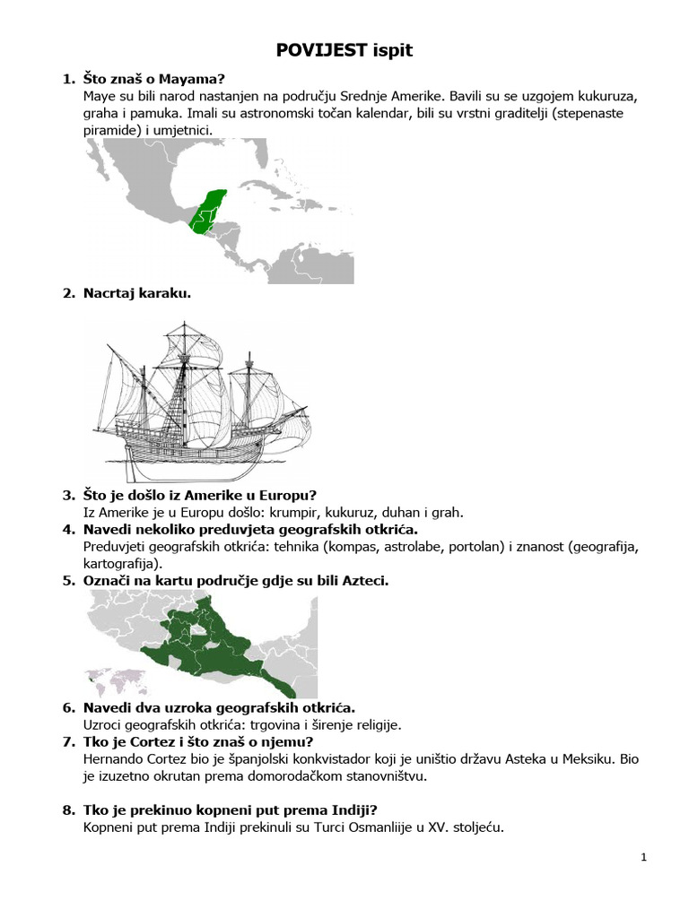 POVIJEST Ispit | PDF