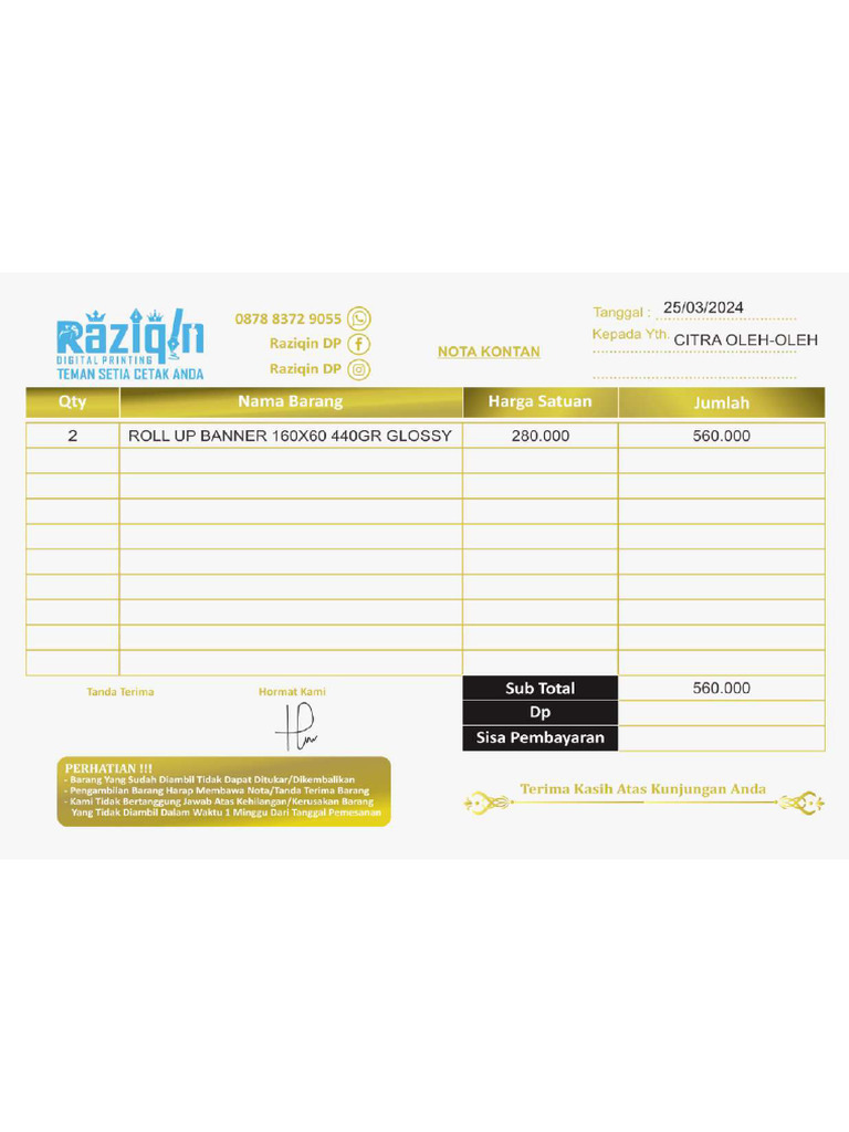 Nota Roll Banner | PDF