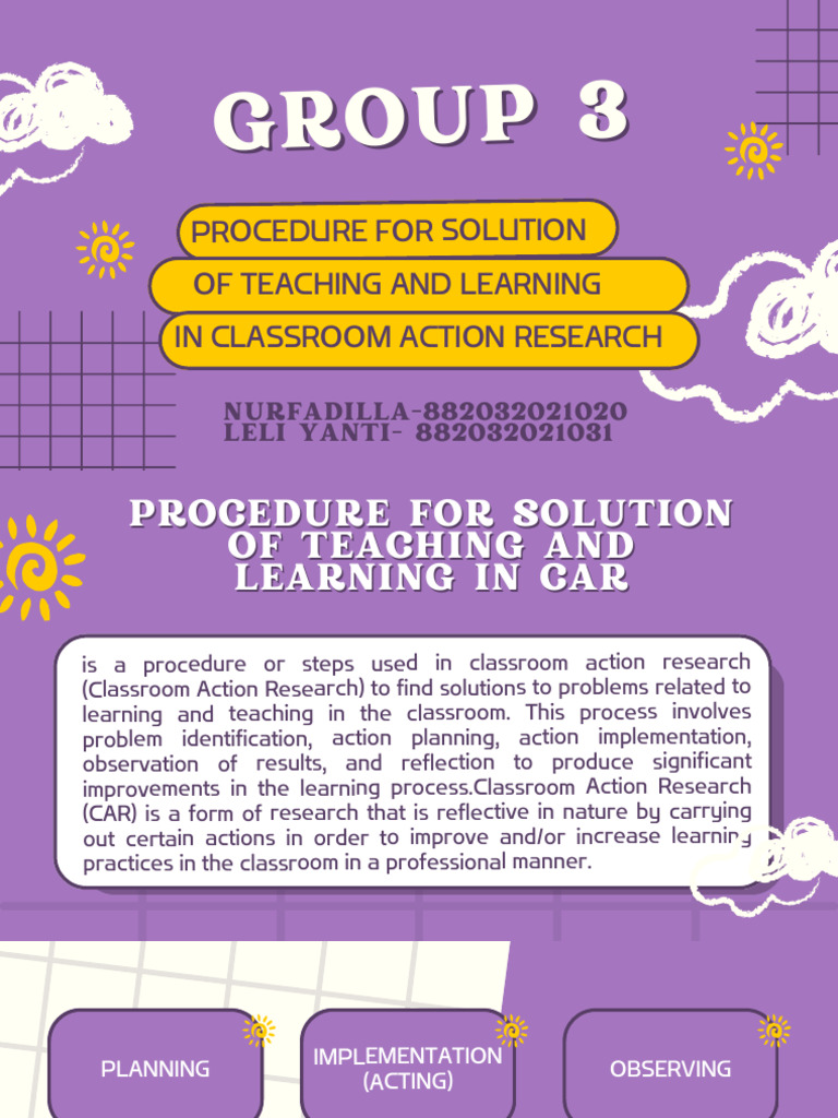 Classroom Action Research Procedures | PDF | Action Research | Hypothesis