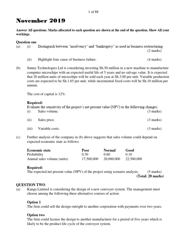 Afm Past Papers (2002 - 2019) | Download Free PDF | Cost Of Capital | Net Present Value