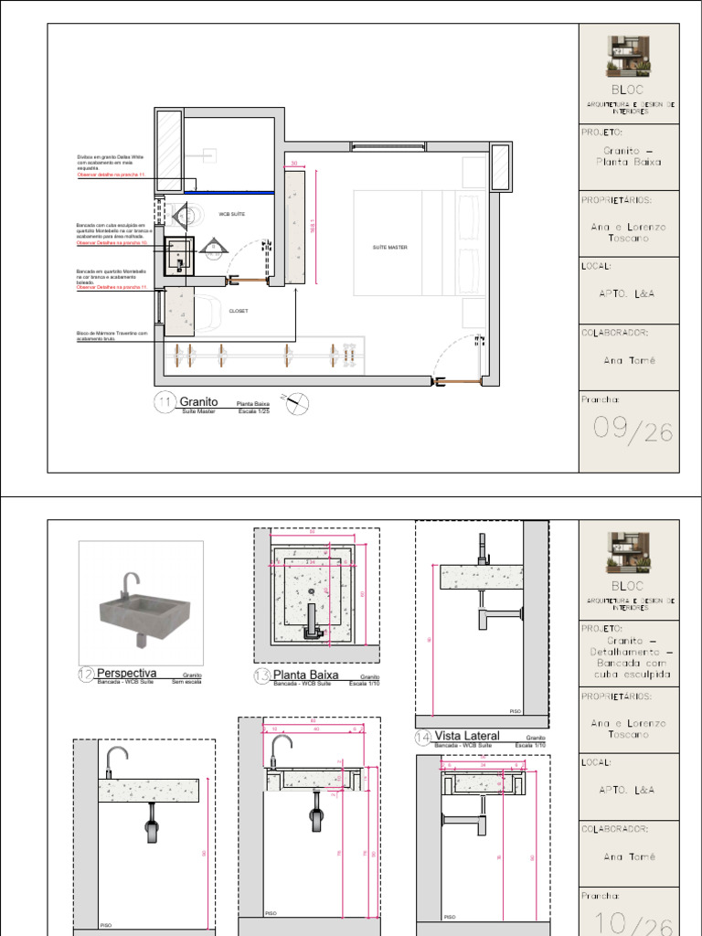 At05 - (Bloc Interiores) Grupo - Apto.l&a - Granitos | PDF | Granito | Petrologia