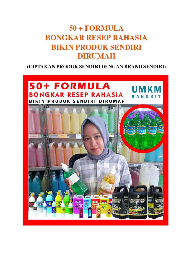 50+ FORMULA BIKIN PRODUK (TERBARU) New Relase | PDF