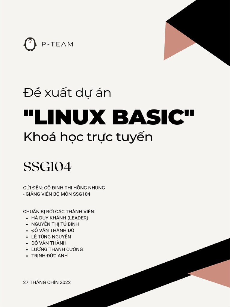Project Proposal P.Team SSG104 - Linux Basic | PDF