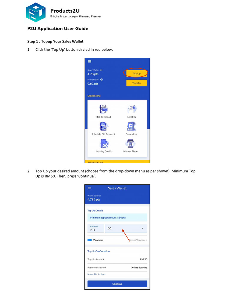 User Guide P2U App 2023 | PDF | Receipt | Payments