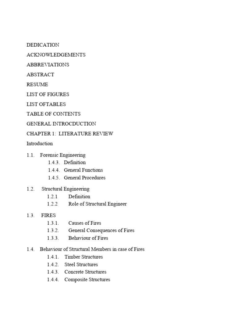 THESIS PLAN Forensic Engineering Applied To The Field of Fires | PDF ...