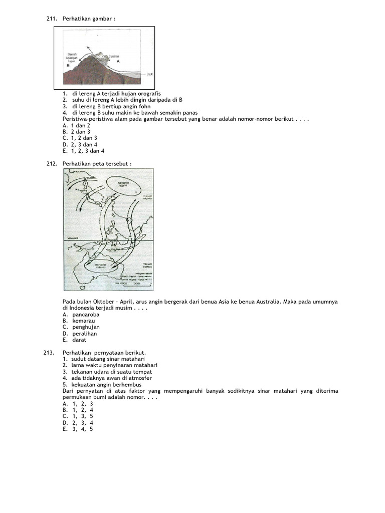 LATIHAN SOAL ATMOSFER Edit | PDF