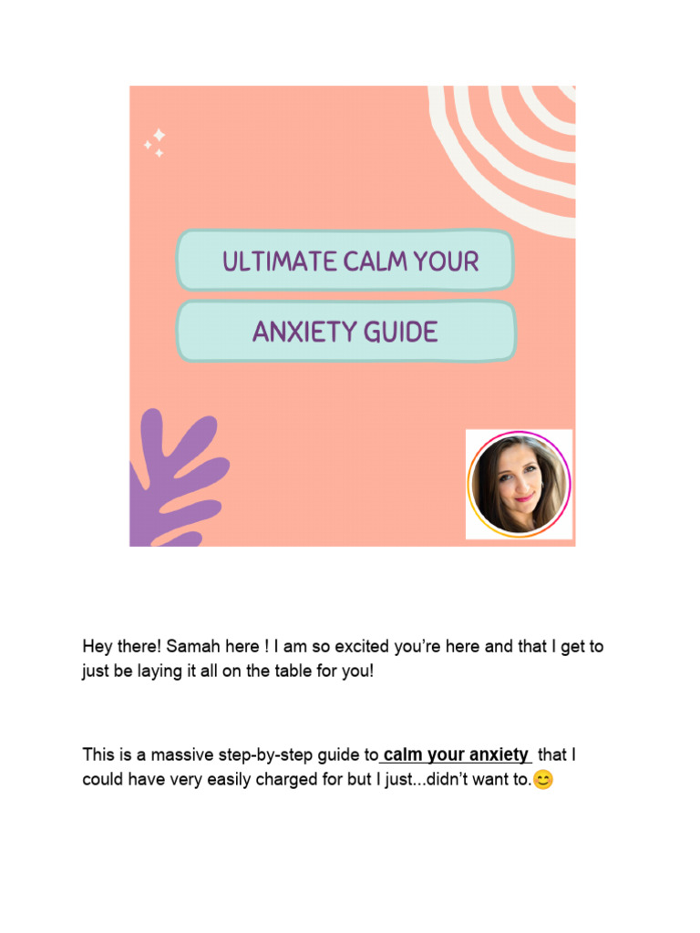 Ultimate Guide to Calm Anxiety Now | PDF | Behavioural Sciences | Emotions