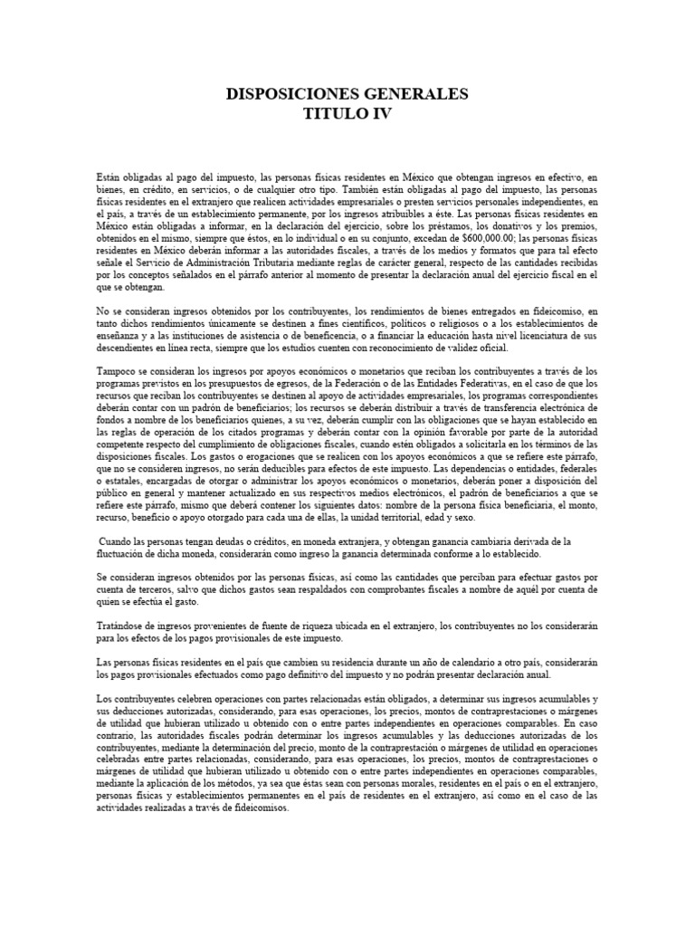 Disposiciónes Generales | PDF | Impuestos | Economias
