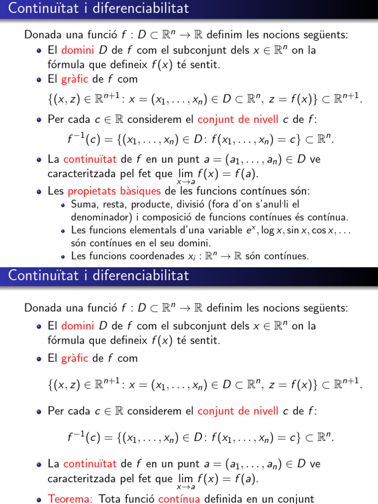 2 Continuitat Diferenciabilitat | PDF