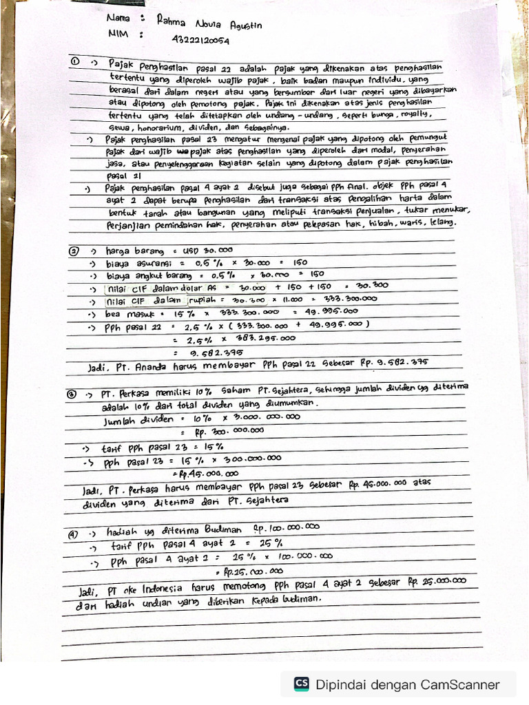 Quiz TM 6 Perpajakan | PDF