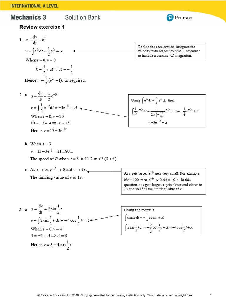 .Archial Maths Mech 3 RE1 | PDF | Acceleration | Velocity
